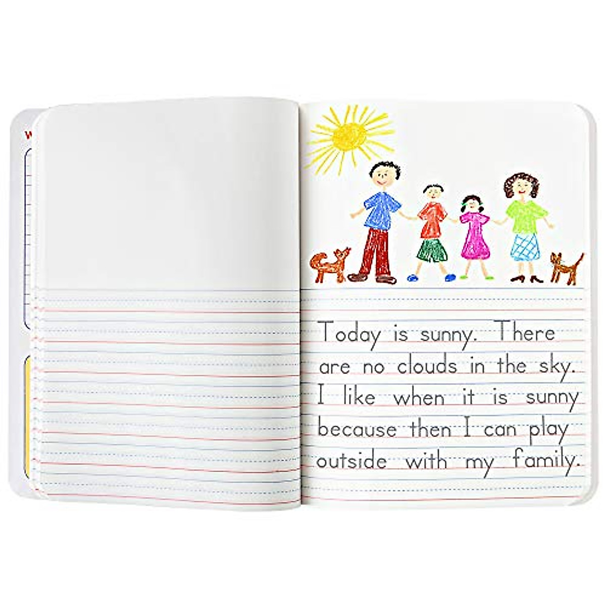 Mead Primary Journal Kindergarten Writing Tablet 6 Pack of Primary Composition Notebook Colors May Vary For Grades K- 2, 100 Sheets (200 Pages) Creative Story Notebooks for Kids 9 3/4 in by 7 1/2 in.