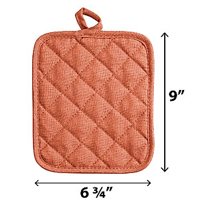 American Linen 8 Pack Pot Holders, Hot Pads, Table Pads for Kitchen and Dining Table, Non Slip Heat Resistant Hot Pot Holder Set (Multi)