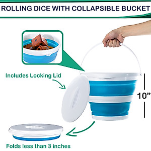 Giant Wooden Set of 6 Yard Dice with Yardkle and Yardzee Scoreboard-Yard Outdoor Games for Adults and Family Giant Lawn Games-Choose Your Set