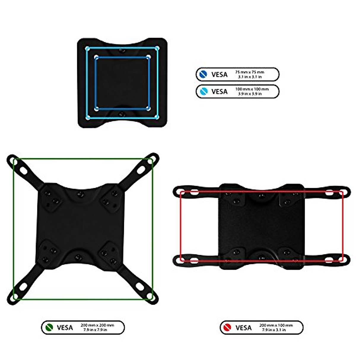 Mount-It! Mobile TV Stand with Locking Wheels | Adjustable Height Rolling Cart for 13" - 42" Flat Panel LCD LED Screens | VESA Compatible up to 200mm | Black