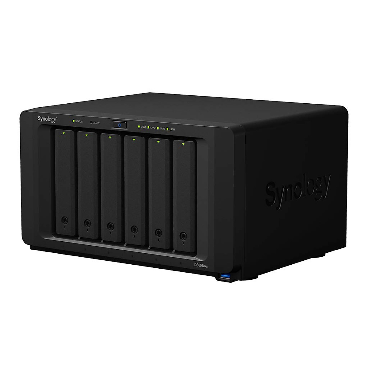 Synology DiskStation DS3018xs Tower NAS Server, Intel Pentium D1508 Dual-Core, 32GB DDR4, 4TB SSD, 40TB SATA HDD, DSM Software