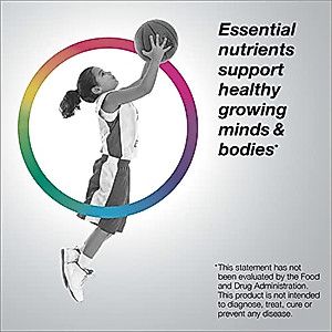 Rainbow Light Multivitamin for Kids, Vitamin C, Zinc, & B Complex, Support for Growing Minds & Bodies, Gluten Free, Vegetarian, Fruit Punch, 90 Tablets