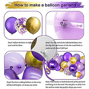 Sharonlily 84 Pcs Retirement Party Decorations for Women Men, Super Value Pack of Purple Gold Retirement Decoration Party Supplies, Happy Retirement Banner, Balloon Garland Arch, Fringe Curtains, etc.