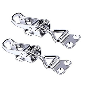 Marinebaby 2PCS Toggle Latch Clamp Stainless Steel Cabinet Hinge Lockable clamp,Boat Anti Rattle Latch