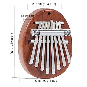 LBingbrother Kalimba Thumb Piano 8 Keys Portable Mini Wooden Finger Mbira with Lanyard Special Gifts for Kids and Adults Beginners