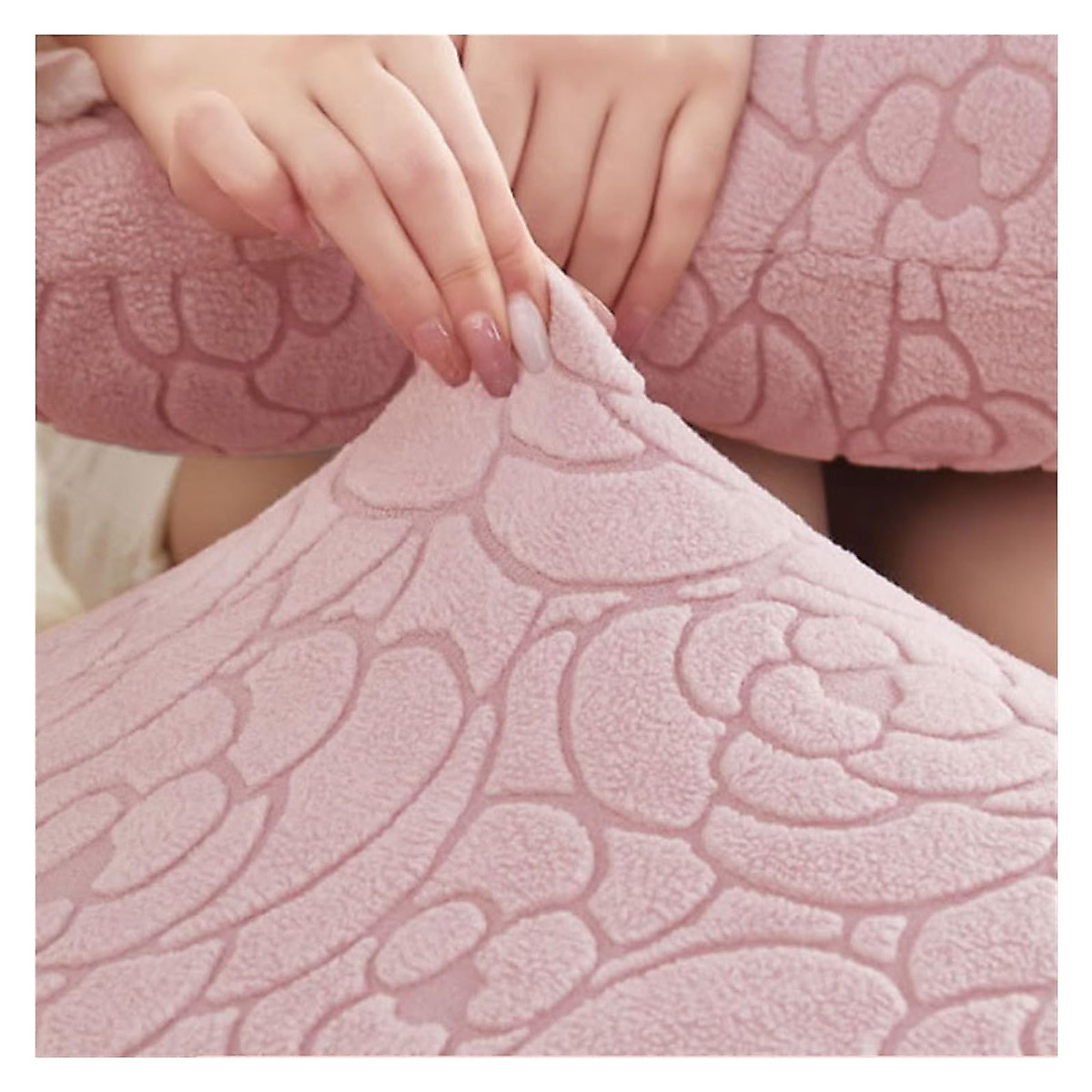 GRFIT Stretch Waterproof Magic Sofa Cover，Flowers U Shaped Sectional Couch Covers ，for Sectional Sofa L Shape，Wear-Resistant Universal Sofa Cover (Color : Light Blue, Size : 3 Seater(3pcs))