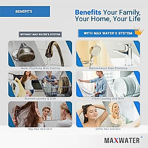 Max Water 2 Stage (Sediment, Odor & Improving Taste) Whole House 10 inch, Standard Water Filtration System - Clear Housing - Sediment + CTO - ¾" Inlet/Outlet