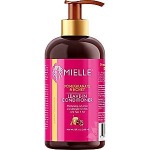 Mielle Organics Pomegranate & Honey Leave-In Conditioner, Moisturizing Curl Primer and Detangler, Repair Damage and Prevent Frizz, Treatment For Thick Curly Hair Type 4 Hair, 12-Fluid Ounces