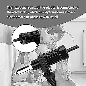 YWHWLX Electric Rivet Gun Adapter with 2.4/3.2/4.0/4.8mm Diameter Rivet Head Bit and Handle Wrench for Cordless Electric Drill Electric Rivet Tool