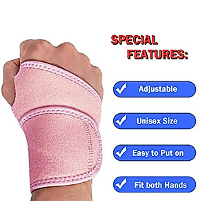 NuCamper Wrist Brace Carpal Tunnel for Men Women Fit Left and Right Hand,Lightweight Adjustable Wrist Support Brace for Tendinitis,Sprains Arthritis,Pain Relief,Compression Wrist Wrap for