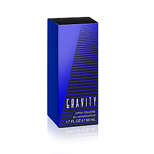 Gravity Eau de Cologne Spray, Vegan Formula, Fragrance, Earthy Wood and Leather Notes, 1.7oz