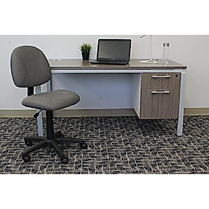 Boss Office Products Perfect Posture Delux Fabric Task Chair without Arms in Grey