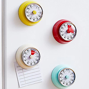 Mechanical Timer, Kitchen Timer Reminder Management Timer 360 Degree Rotation, Kitchen Countdown, Children, Teachers, Classroom time Management Tools, Learning (Yellow)