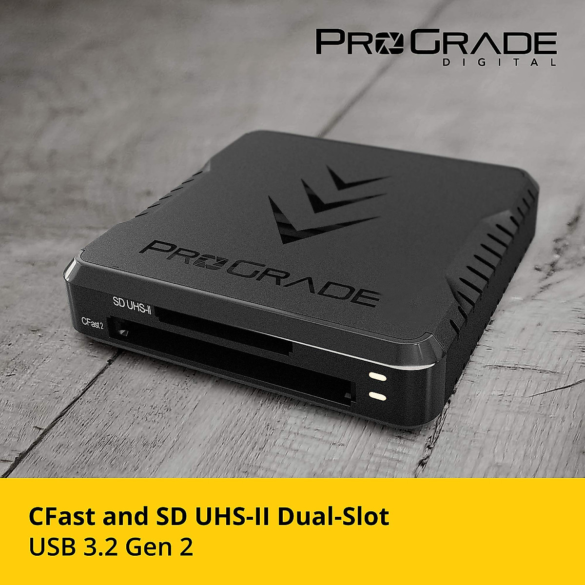 CFast and SD UHS-II Dual-Slot Memory Card Reader by ProGrade Digital | USB 3.2 Gen 2 for Professional Filmmakers, Photographers & Content Creators