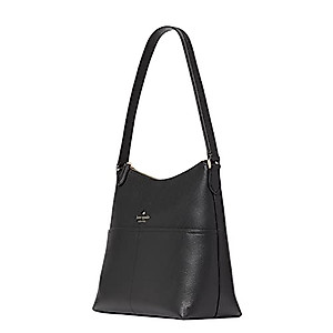 Kate Spade Bailey Textured Leather Shoulder Bag Purse Handbag (BLACK)