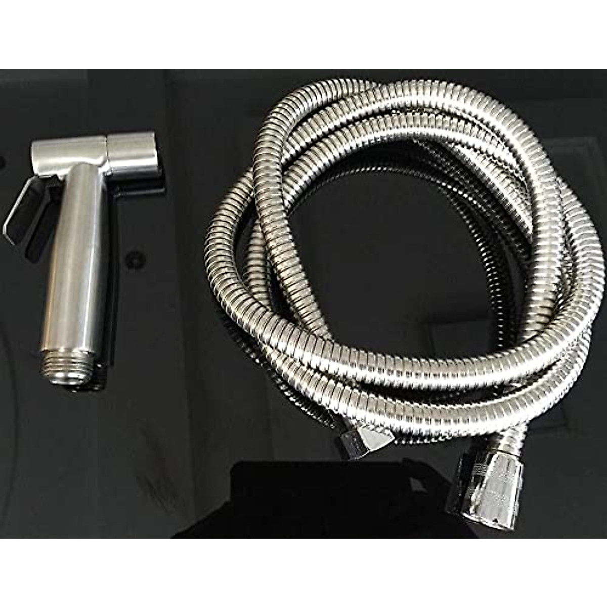 JIYTG Wall Bracket Hose Set 304 Stainless Steel Toilet Washer Spray Gun Bidet Sprayer Shower Pressure Washer