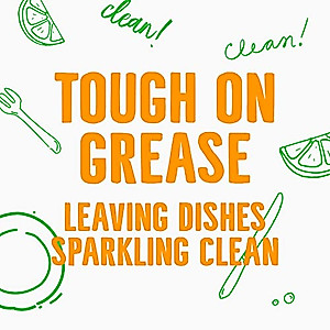 Seventh Generation Dishwasher Detergent Liquid Gel, Powers Away Stuck-On Food, Lemon Scent, 42 Oz