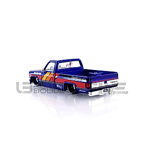 True Scale Miniatures Model Car Compatible with Chevrolet Silverado Kaido Works V2 Limited Edition 1/64 Diecast Model Car Kaido House KHMG099, Blue