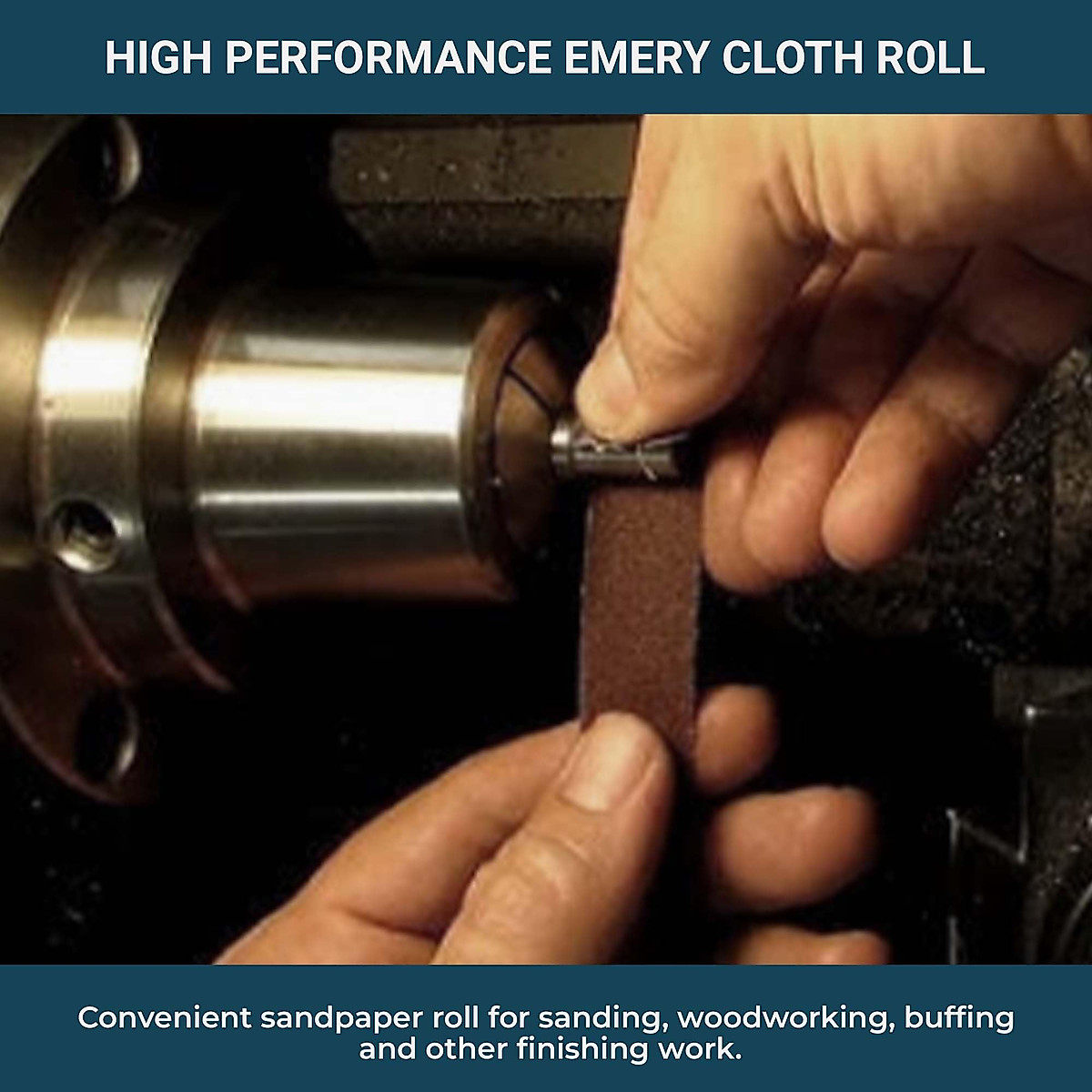 Benchmark Abrasives 1” X 150’ Shop Roll Emery Cloth Sandpaper Roll, Aluminum Oxide Sand Paper for Wood Furniture, Metal Polishing, Sanding, Automotive, Plumbing, Finishing - 180 Grit