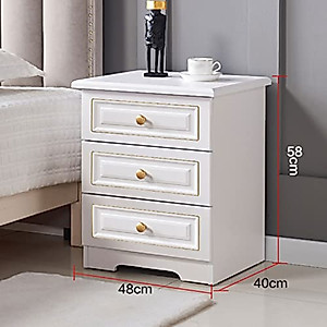 HIGOH Bedside Table Simple Bedroom Cabinet Small Storage Bedside Table Space Saving Bedside Table Home Furniture