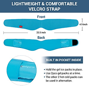 Comfytemp Wisdom Teeth Ice Pack Head Wrap, Face Ice Pack for TMJ Relief, Surgery Recovery, FSA HSA Eligible, 4 Reusable Hot & Cold Gel Packs, Pain Relief for Jaw, Chin, Oral, Facial, Dental Implants