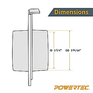 POWERTEC 70108 4 Inch Blast Gate for Dust Collector, Dust Collection Fittings