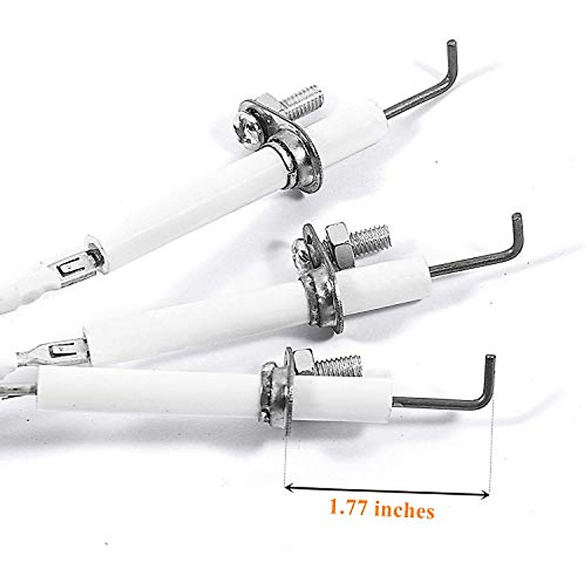 BBQ Future Exact Durable Igniter Kit Replacement for CharGriller, Cuisinart and Others Gas Grill Models with 4-Pcs Ceramic Electrode and 4-Pcs Ignitor Wire