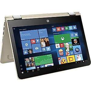 HP 2016 X360 Touchscreen 13.3-inch FHD 1920 x 1080 2-in-1 Convertible Laptop (Intel Core i5-6200U, 8GB RAM, 128GB SSD, HDMI, IPS, Backlit Keyboard, Bluetooth, 802.11ac, Win10- Modern Gold)