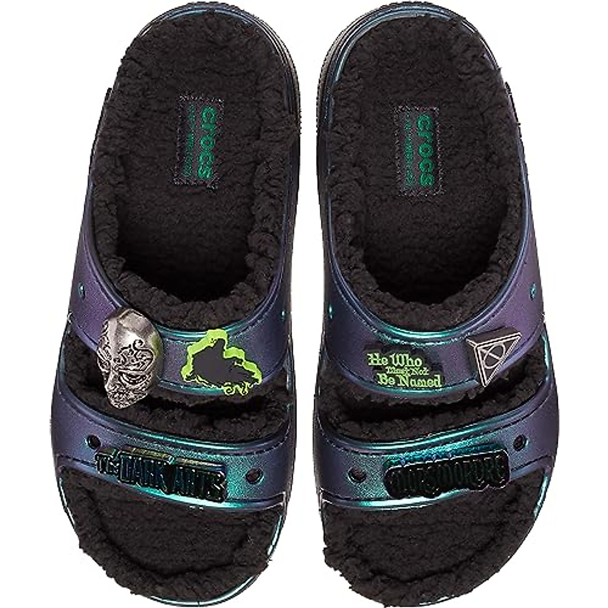 Crocs Unisex-Adult Classic Harry Potter Cozzzy Sandals Slide, Black, Numeric_5 US Men