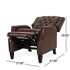 Christopher Knight Home Sadlier Recliner, Dark Brown
