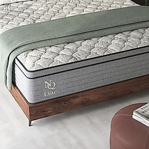 NapQueen Elite Series Machka Twin Size Mattress, 12 Inch Cooling Gel Memory Foam Mattress Twin Size, Hybrid Mattress in a Box with Individual Pocket Spring, CertiPUR-US Certified, Made in USA