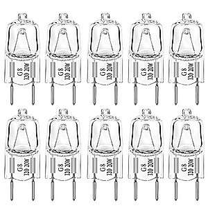 AHEVO G8 Light Bulbs 20Watt 120Volt Dimmable Halogen Light Bulb G8 Base Bi-Pin Shorter 20W T4 JCD Warm White Under Cabinet Puck Lighting Replacements,10Pack