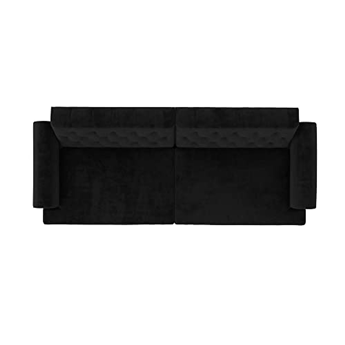 Novogratz Cassidy Upholstered Futon, Black Velvet