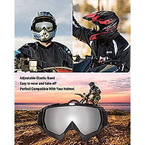 KEMIMOTO Dirt Bike Goggles Motocross Goggles ATV UTV Goggles Anti UV Riding Goggles Ski Goggles