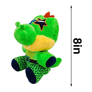 Ycixri FNAF Montgomery Gator Plush Toy Suitable for Collection，FNAF Plushies Stuffed Doll for Boy Girl Christmas Halloween Birthday Gift, 8“(Montgomery Gator)