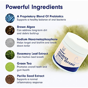 Baaww Dog Dental Powder - Dog Teeth Cleaning Made Easy – Plaque & Bad Breath - Formulated for All Dogs 2.82OZ 80 Gram Pack