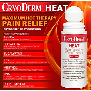 Cryoderm Heat Roll-On 3 oz.