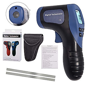 EHDIS Digital Handle Tachometer RPM Meter Non Contact Photo LCD Tachometer RPM Reader Gauge Speed Tach Meter