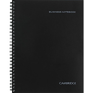 Cambridge Limited Professional Spiral Notebook NEW BUSINESS ADDITION, 3 Pack, Legal Ruled, 6-5/8" X 9-1/2" Page Size, 80 Sheets, Wirebound Office journal & Notebook for Women & Men, Black. CAM10-402