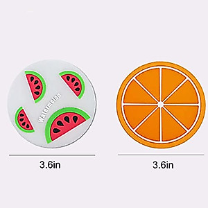 ELANE 11 Pcs Silicone Drink Coasters for Tabletop Protection Silicone Coasters for Drinks Cute Coasters for Desk,Funny Drink Coasters (Clear)