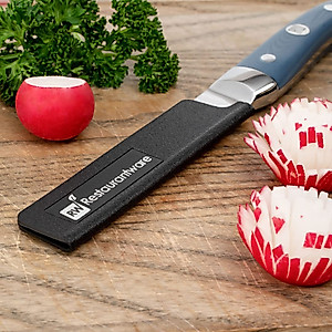 Restaurantware Sensei 4.7 x 1 Inch Knife Sleeve, 1 BPA-Free Knife Protector - Fits Paring Knife, Felt Lining, Black Plastic Knife Blade Guard, Durable, Cut-Proof