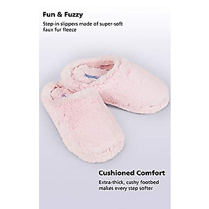 PajamaGram Women's Pink Slippers for Women, Slip-On, Large