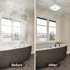 OREiN OL003 Bathroom Exhaust Fan with Light, 40W Bathroom Fan with Humidity Sensor, 160 CFM 1.0 Sones Bathroom Vent Fan with Light for Home, 1500lm LED Light 3000K/4000K/5000K Selectable & Nightlight