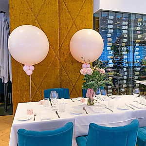 VUMSUM 36 inch Pastel Balloons for Parties 5 pcs Macaron Latex Balloons for Birthday Wedding Engagement Anniversary Christmas Festival Picnic or Any Friends & Family Party Decorations-Blush