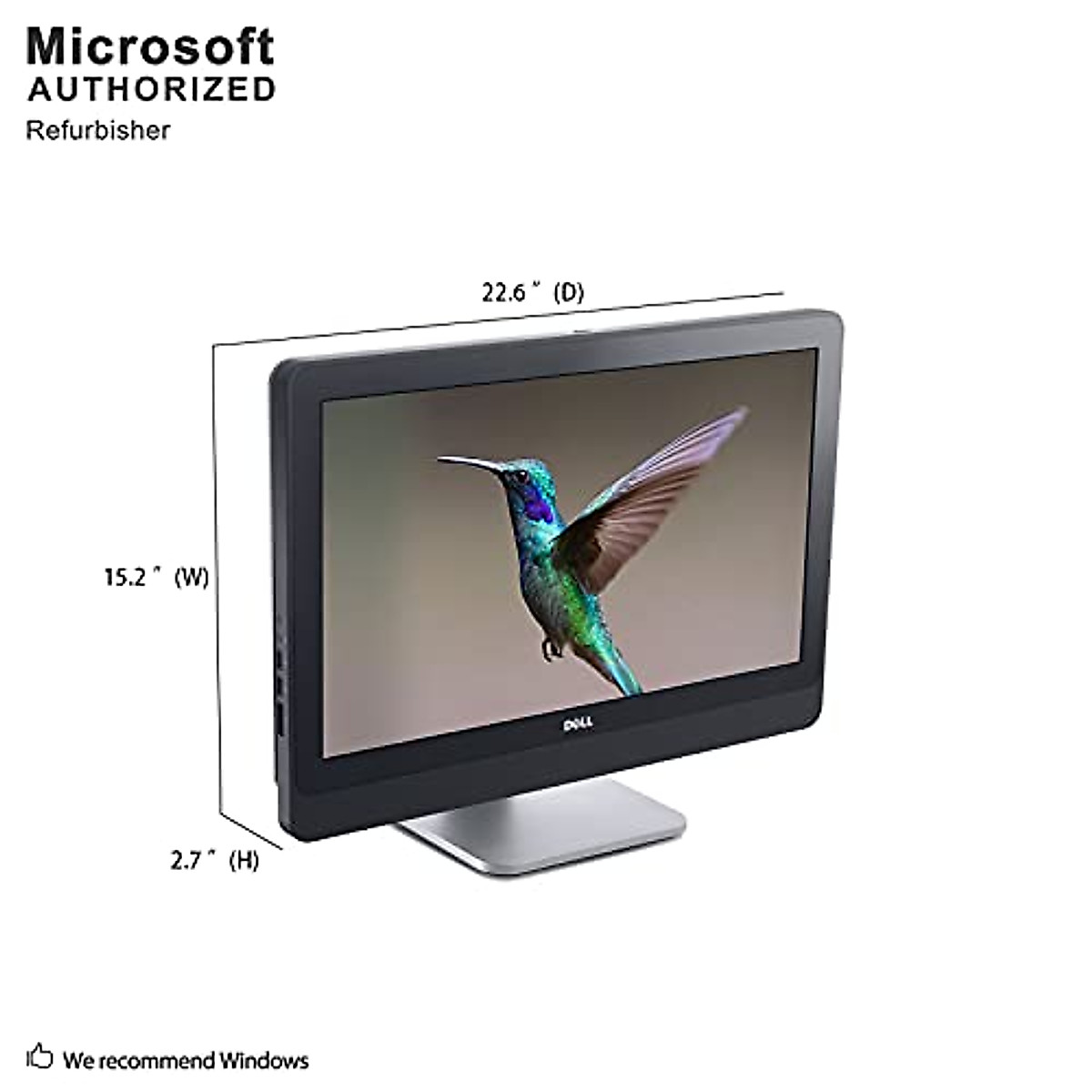 DELL Optiplex 9020 All In One FHD (1920 x 1080) Business PC, Intel 4th Gen Quad Core i5-4570S, 8GB Ram, 500GB HDD, HDMI, VGA, WIFI, DVD-RW, Bluetooth, USB 3.0, Win 10 Pro (Renewed)']