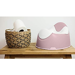 BÉABA - Baby's Training Potty - Ergonomic Baby Potty - Non-Slip - Hygienic - Easy Care - Handgrips on The seat - Made in France - Pink
