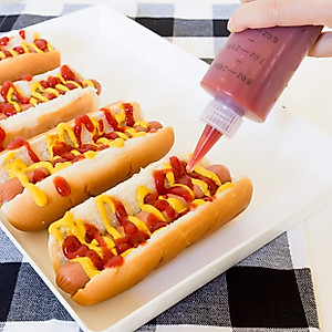 Youngever 10 Pack 8 Ounce Plastic Squeeze Bottles, Plastic Sauce Bottles