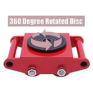 NDKASHF Machinery Mover,Auxiliary Truck,Time-Saving and Labor-Saving Handling Tools,Suitable for Heavy Weight Cargo Handling, Red