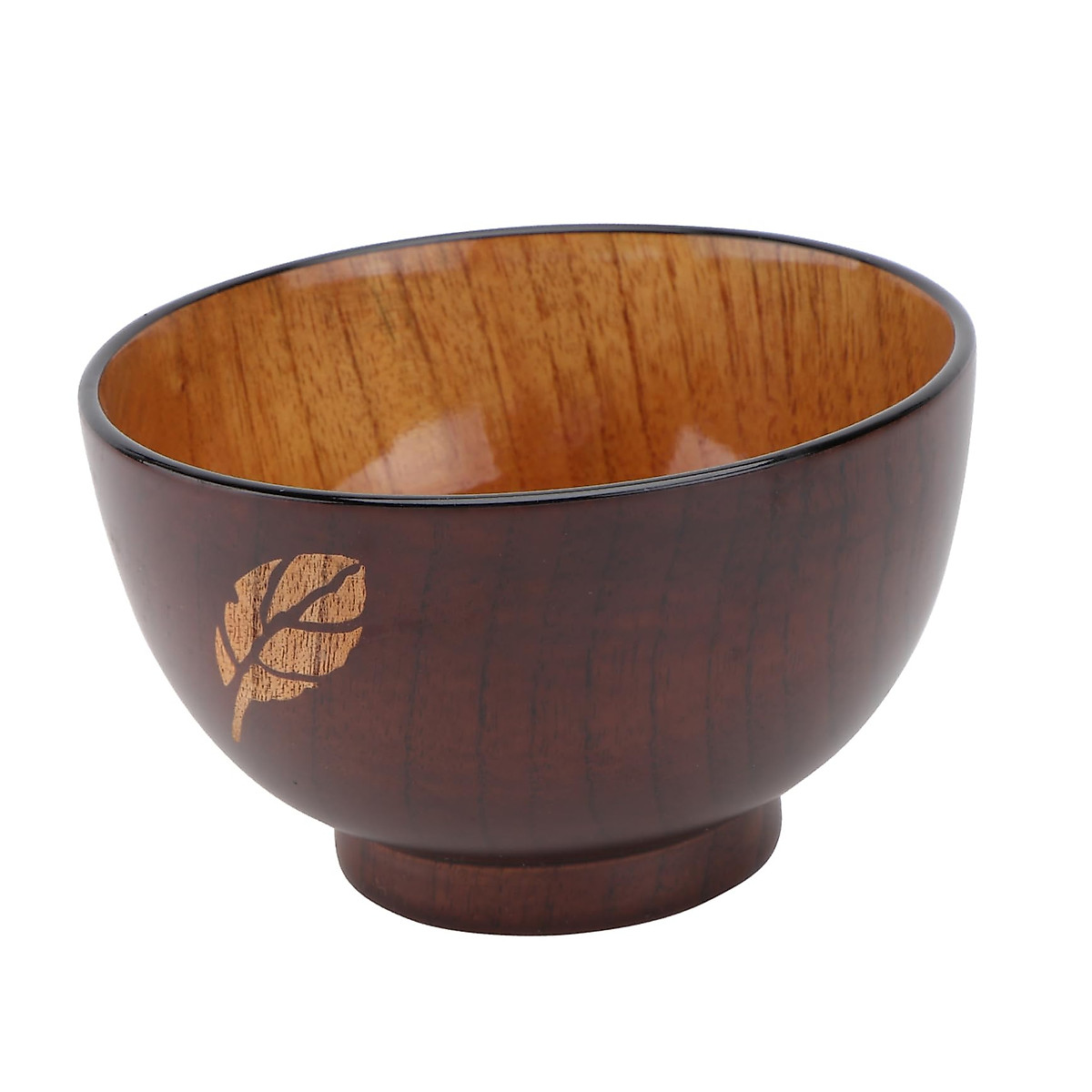 Garneck 1pc Leaves Wooden Bowl Wooden Salad Wooden Dishes Wooden Eating Bowl Wooden Bowls for Food Japanese Noodle Bowl Decorative Food Serving Bowl Japanese-style Jujube Wood Udon Noodle