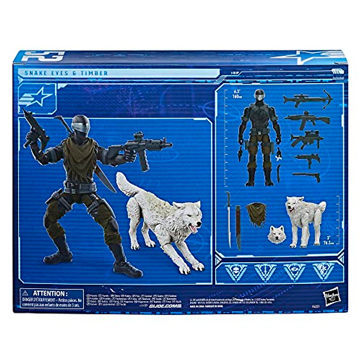 G. I. Joe Wolf Classified Series Snake Eyes & Timber Action Figures 52 Collectible Premium Toys, 6-Inch Scale, Custom Package Art, F4321